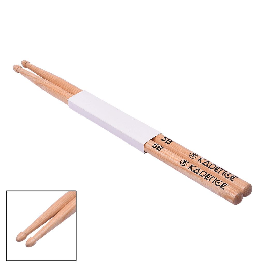 Maple Wood Drum Stick - 5B Wooden Tip for Versatile Play.