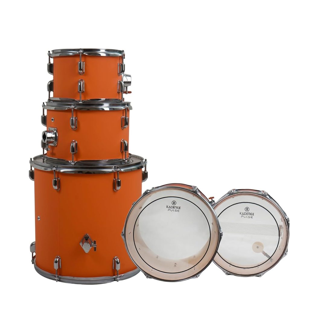 5 Piece Drum Kit (Matt Orange) - Kadence